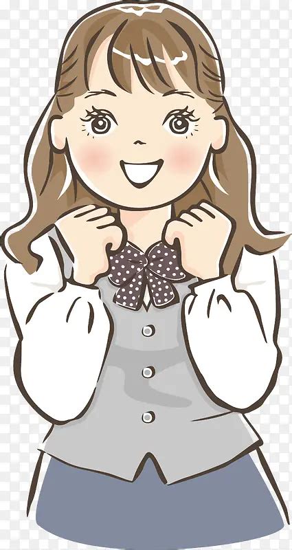 卡通校服女孩插画png图片素材下载 图片编号7841241 Png素材网
