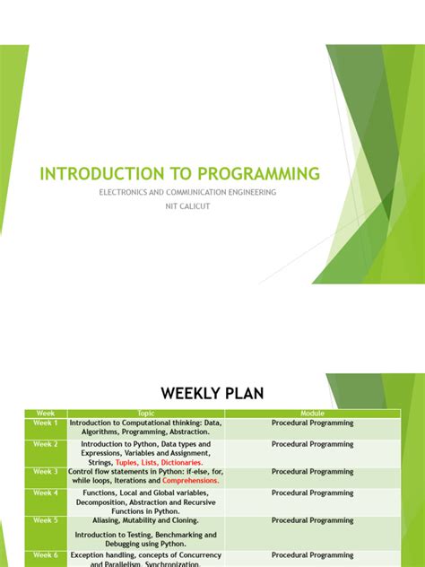 Ec1002e Intro Programming Slides Week5 Lists And Operations Pdf Object Oriented Programming