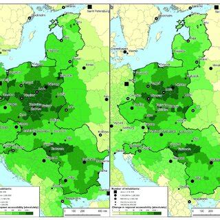 Absolute Changes In Potential Road Accessibility In The Period Download Scientific Diagram