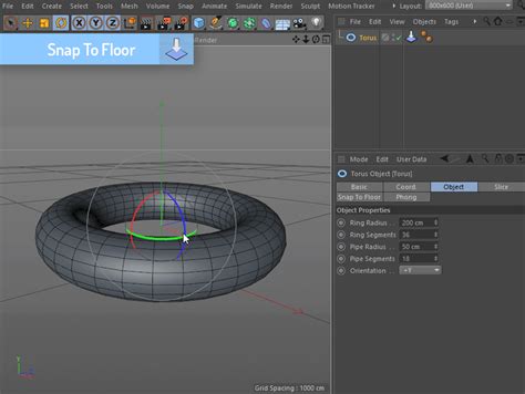 Snap To Floor V1 5 C4d插件地面吸附对齐工具 Cg资源网