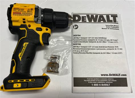 New Dewalt Dcd794 20v Max 12 Atomic Compact 2 Speed Brushless Drill