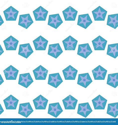 Seamless Geometric Pattern With Pentagons And Stars Stock Vector Illustration Of Fabric