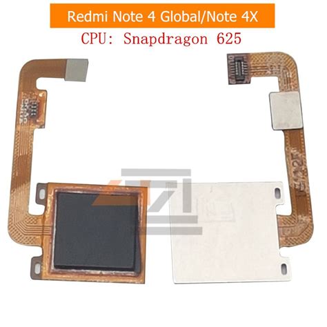 For Xiaomi Redmi Note Global Note X Gb Fingerprint Sensor Flex Cable Touch Id Return Button