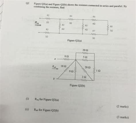 solved q2 figure q2 a and figure q2 b shows the resistors