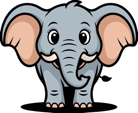 Elephant Cartoon Clipart 66691100 Vector Art At Vecteezy