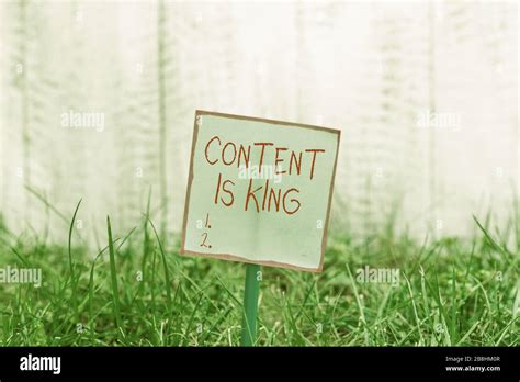 Word Writing Text Content Is King Business Photo Showcasing Marketing
