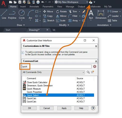 How To Customize The Quick Access Toolbar In Autocad Lt Autocad Blog