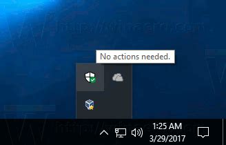 Disable Windows Defender Security Center Tray Icon