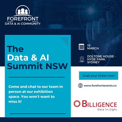 Billigence On Linkedin Dataaisummitnsw Forefrontevents
