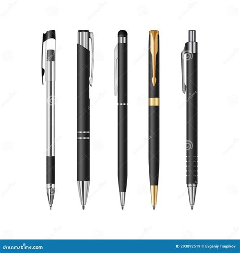 Ballpoint Pen Shapes Stock Vector Illustration Of Accessory 293892519