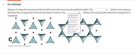 Solved Diagram C Shows The Structure Of Olivine Left Next