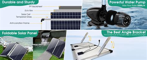 Poposoap 70w Solar Water Pump With Pond Waterfall Kit 304