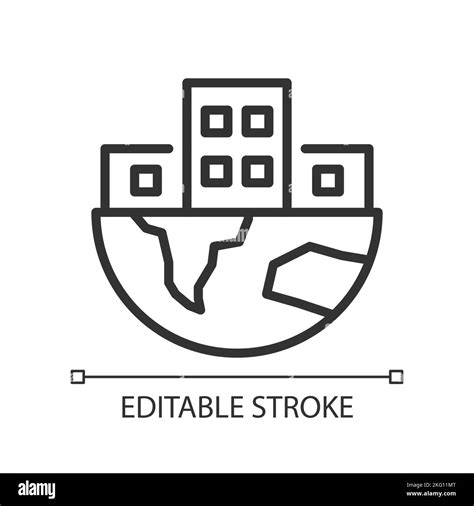 Global Infrastructure Pixel Perfect Linear Icon Stock Vector Image And Art Alamy