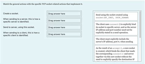 Solved Match The General Actions With The Specific Tcp