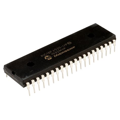 Microchip PIC18F4520 I P 8 Bit Microcontroller 40MHz DIL 40 Rapid Electronics