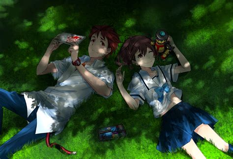 Download Akiho Senomiya Kaito Yashio Anime Roboticsnotes Wallpaper