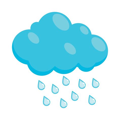 Cloud With Rain Drops Icon Cartoon Style 14413862 Vector Art At Vecteezy