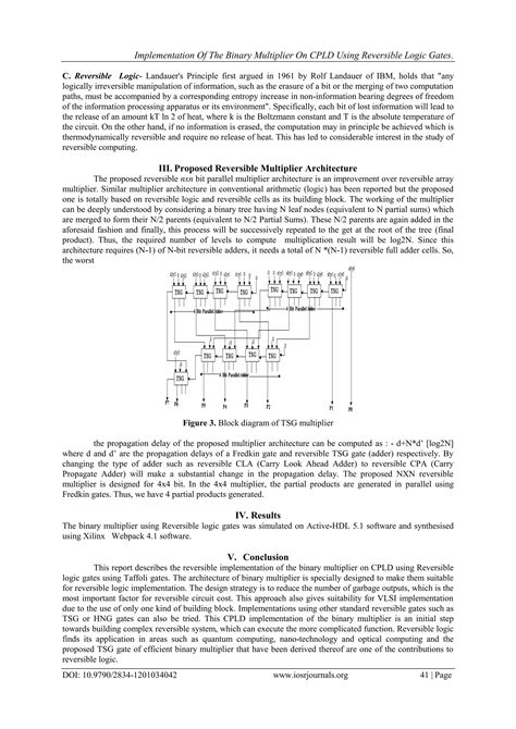 Implementation Of The Binary Multiplier On Cpld Using Reversible Logic Gates Pdf