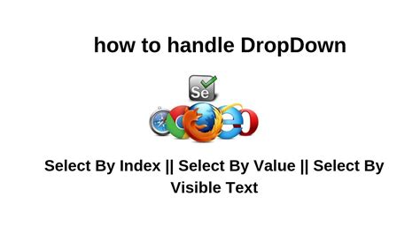 Dropdown In Selenium Webdriver Select By Index Select By Value Select By Visible Text