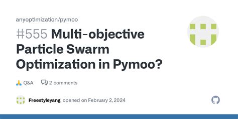 Multi Objective Particle Swarm Optimization In Pymoo · Anyoptimization