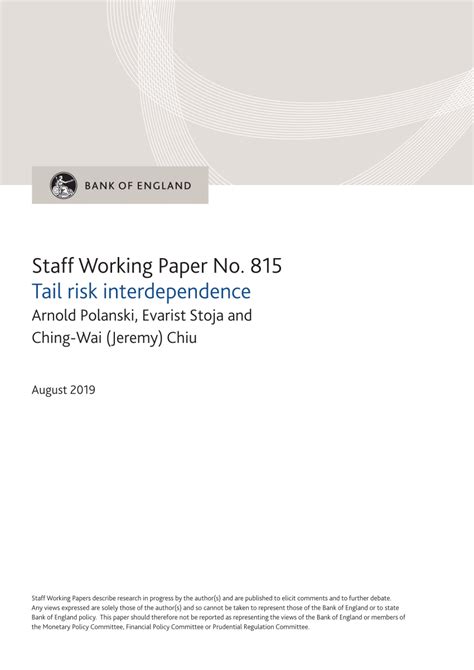 Pdf Tail Risk Interdependence