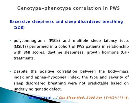 Genotype Phenotype Correlation In Prader Willi Syndrome