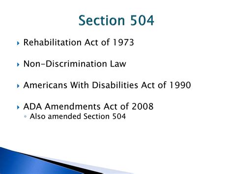 PPT Section 504 Legal And Practical Issues PowerPoint Presentation Free Download ID 264916
