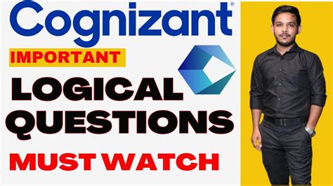 Cognizant Logical Questions Most Important Cognizant Youtube