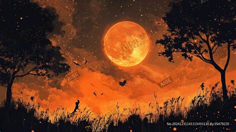 Ai创作图月色夜晚手绘插画 月色夜色梦幻森林背景 美好的夜晚插画 手绘唯美夜晚 满月照插画 禅境秋夜极品意境插画 星月河幻想插画 月秋插画 梦幻夜景插画 夜晚手绘插画背景 月光插画 黄昏场景