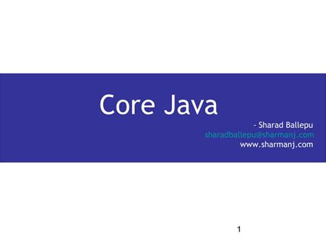 Core Java Ppt