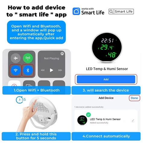 Tuya Smart Wi Fi Led Sensor Temperature And Humidity Smart Home