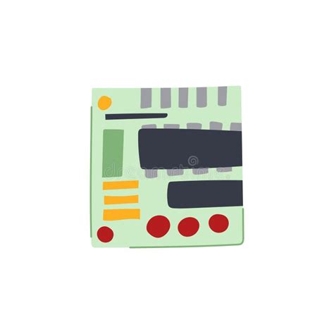 Arduino Microcontroller Cartoon Vector Illustration Stock Illustration