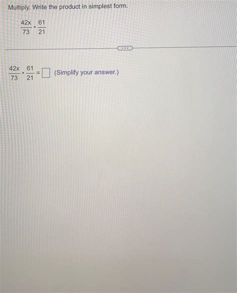 solved multiply write the product in simplest