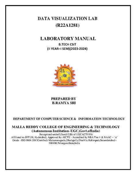 csit r22 data visualization data visualization lab r22a1281 laboratory manual b csit ii