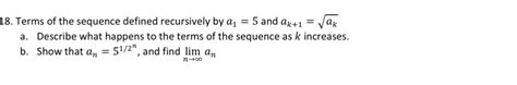 Solved Terms Of The Sequence Defined Recursively By A15