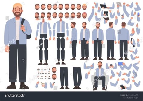 Man Character Guy Casual Clothes Set Stock Vector Royalty Free 2510394477 Shutterstock