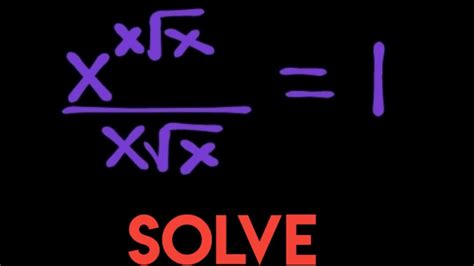 Solving A Beautiful Exponential Equation Exponentialequation