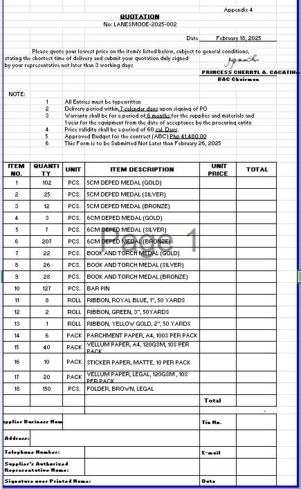 Deped Good Day For Interested Bidders Kindly Send This Form All Entries Must Be Hand