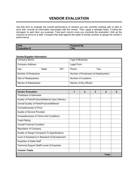 نتيجة بحث الصور عن ‪supplier Evaluation Form Excel‬‏ Evaluacion Documentos Comerciales