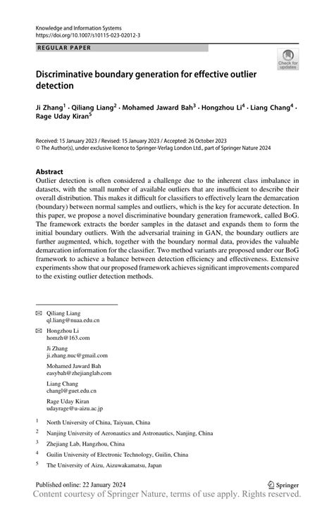 Discriminative Boundary Generation For Effective Outlier Detection