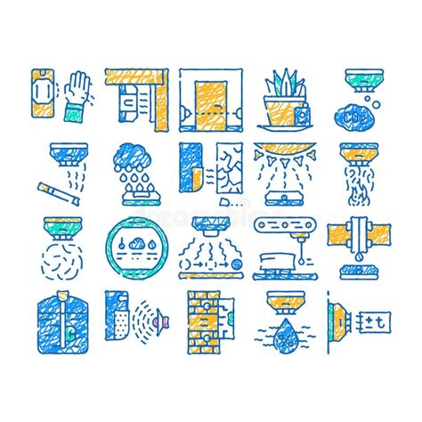 Sensor Electronic Tool Icon Hand Drawn Stock Vector Illustration Of