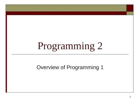 Ppt 1 Programming 2 Overview Of Programming 1 Write The Equations In C Notation A R A
