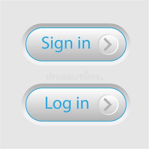 Sign In Log In Web Button Vector Design Stock Vector Illustration Of