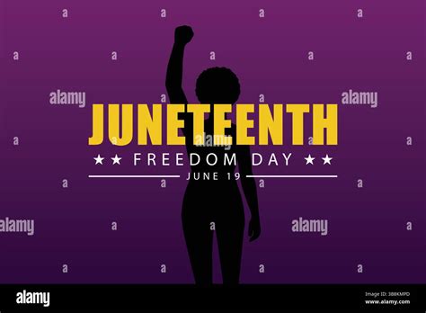 Celebrating Juneteenth Commemorating Freedom On June 19 Stock Vector