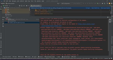 Unable To Start The Daemon Process Unrecognized Jvm Option Is Used