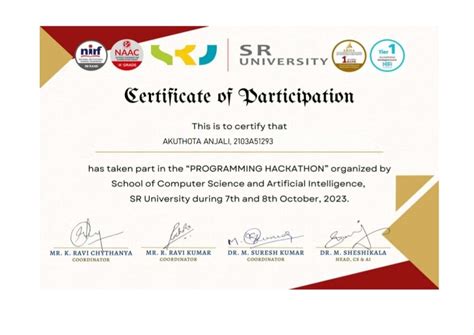 Anjali Akuthota On Linkedin Hackathon Certified Certificateofcompletion