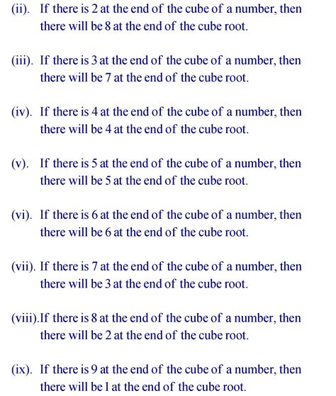 Cube And Cube Roots Formula For Th Class Formula In Maths