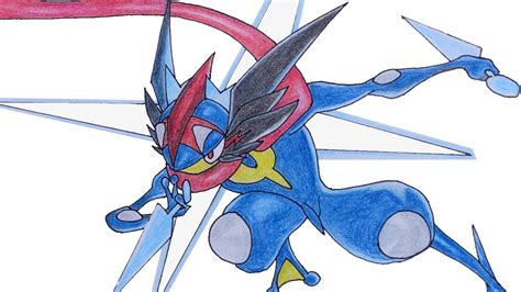 How To Draw Ash Greninja From Pokemon Sun And Moon Pr