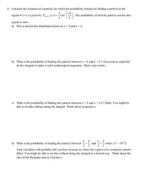 Solved TX Consider The Situation Of A Particle For Chegg Com