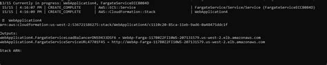 Deploying Net Webapp To Ecs Fargate Using Cdk Does Not Return Stack